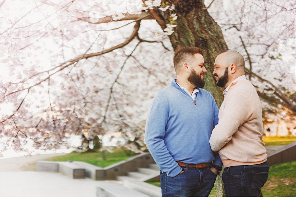 Jon + Darryl Tidal Basin Cherry Blossoms - Sam Hurd Photography